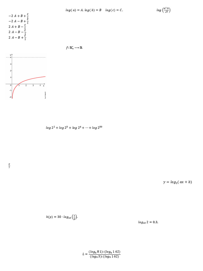 Lista 7 Logarítmo | PDF | Logaritmo | Triângulo