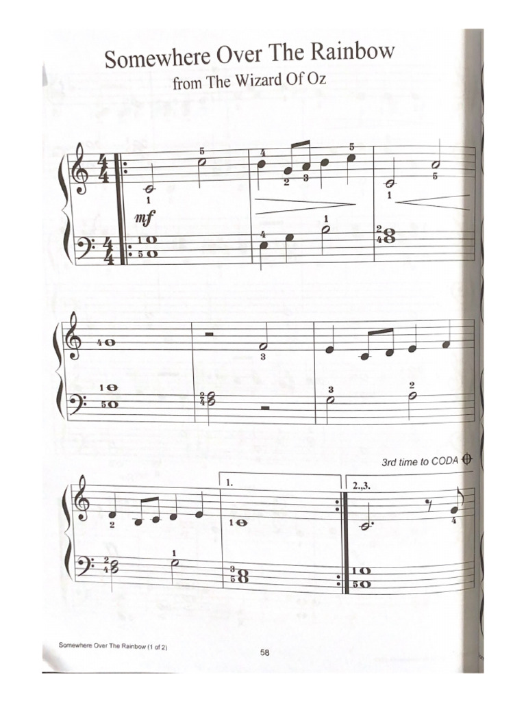 Somewhere Over The Rainbow | PDF