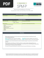 SPM 2 Sensory Processing Measure | PDF | Adolescence | Child Care