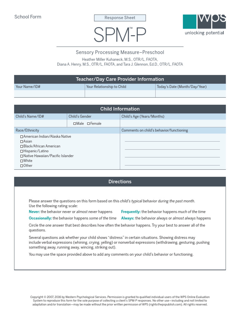 SPM-P Response Sheet School | PDF | Race And Ethnicity In The United ...