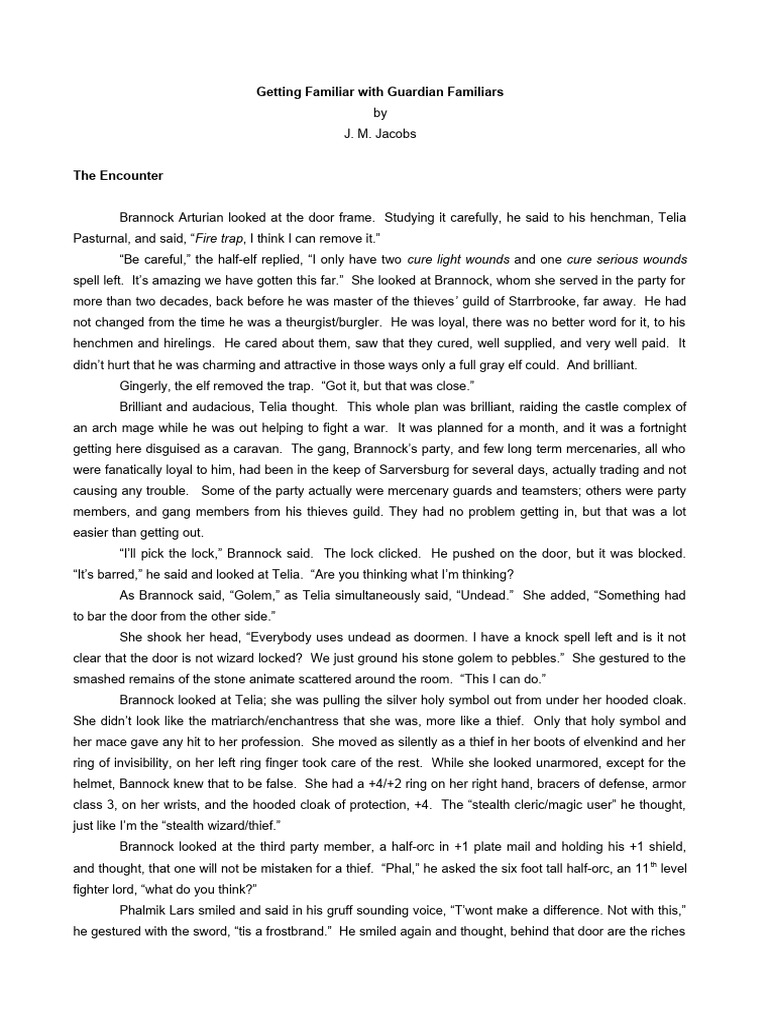 Monsters - Getting Familiar With Guardian Familiars | PDF | Magician ...