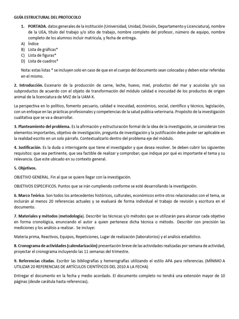 Guía Estructural Del Protocolo | PDF | Publicación Académica