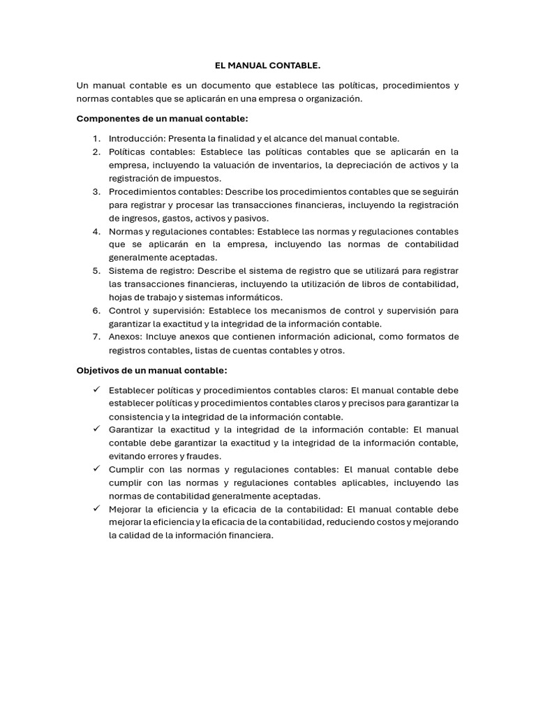 Manual Contable | PDF