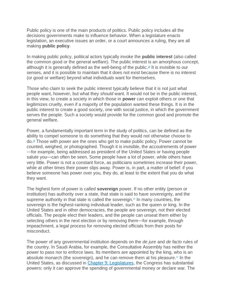 Understanding Public Policy and Power | PDF | Negotiation | Bargaining