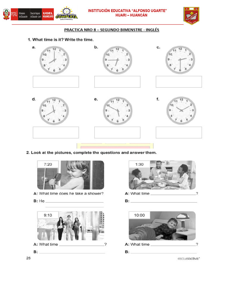 PRACTICA 9 1ero ABC - 2do AB - 2do Bim | PDF