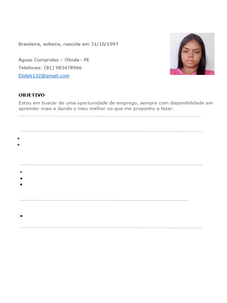 Elida Maria Pio Da Silva RAD | PDF