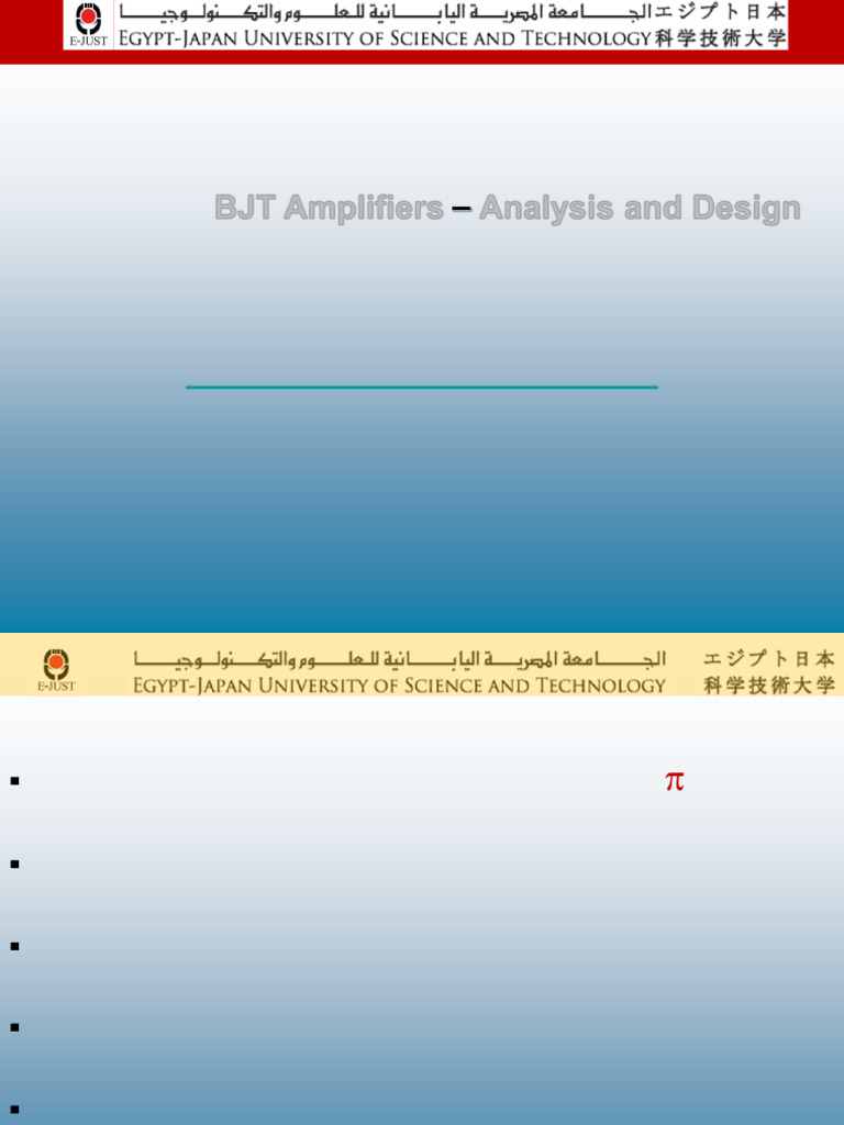 Pages From 4 ECE 322 Electronic Circuits - Lecture-4 BJT Amplifiers - Analysis and Design1 | PDF