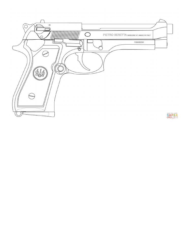 Pistola Beretta - Super Coloring | PDF
