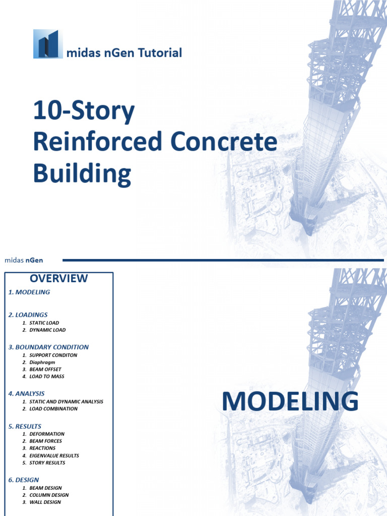 10-Story Reinforced Concrete Design Guide | PDF | Beam (Structure ...