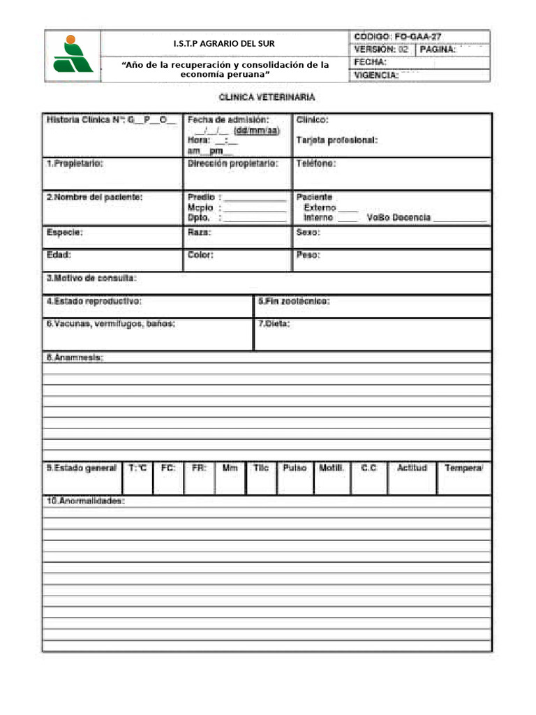 Ficha Clinica Cris | PDF