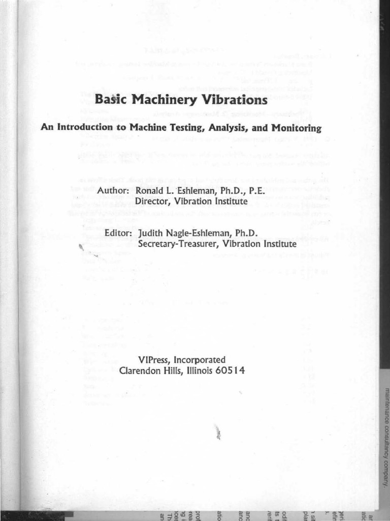Eshleman - Basic Machinery Vibrations | PDF