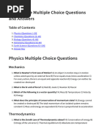 200 Difficult Science Questions & Answers | PDF | Chemistry | Light