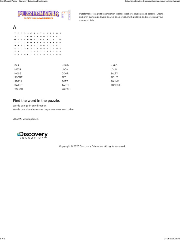 Word Search Puzzle _ Discovery Education Puzzlemaker-1 | PDF