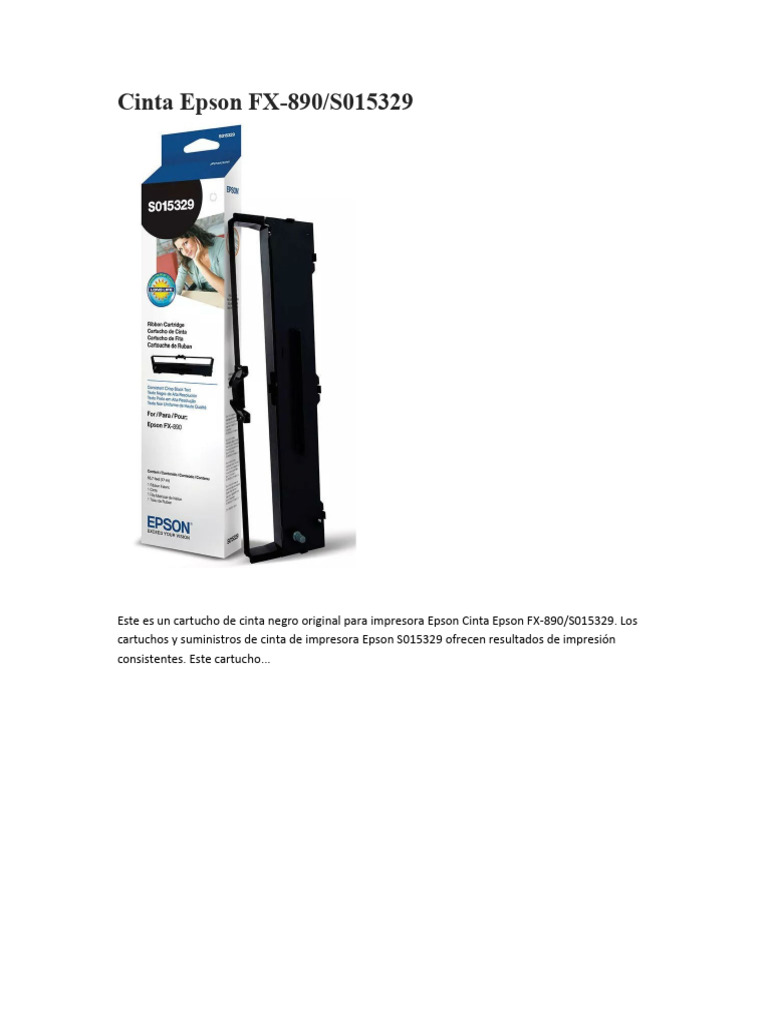Cinta Epson FX890 Brochure | PDF