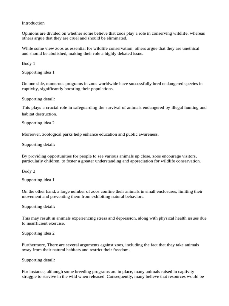 Zoos: Conservation vs. Ethics Debate | PDF