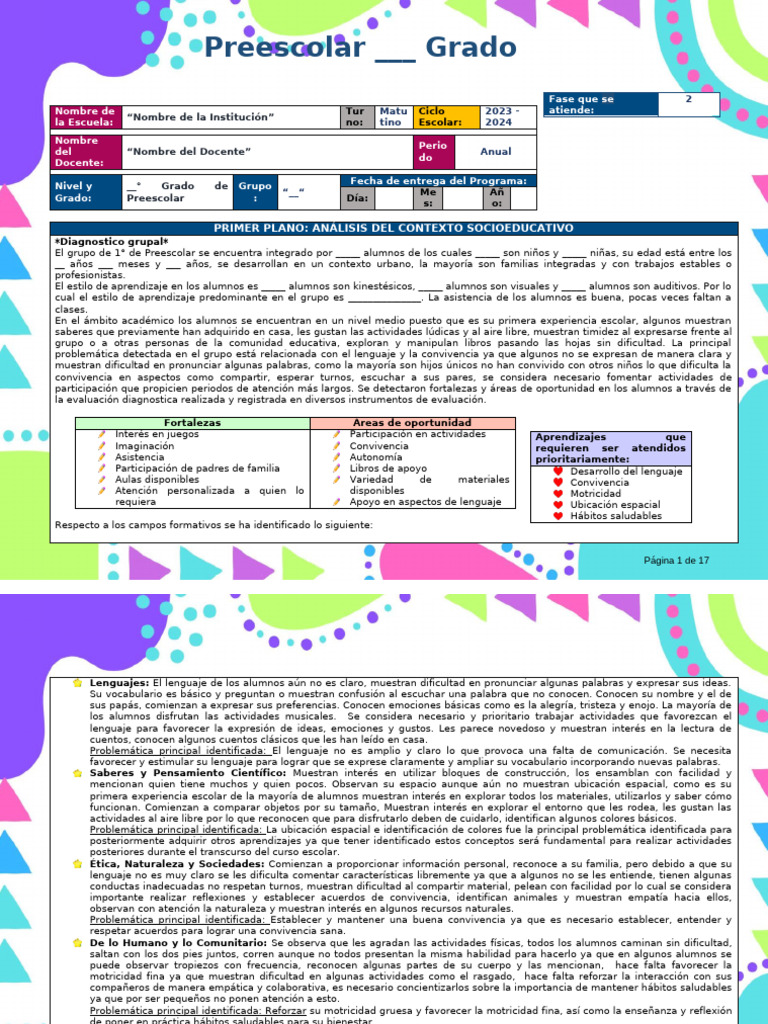 Ejemplo Programa Analitico | PDF | Aprendizaje | Las emociones