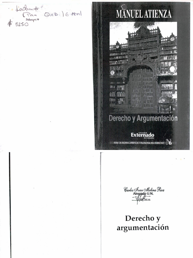 Derecho y Argumentacion - Manuel Atienza | PDF