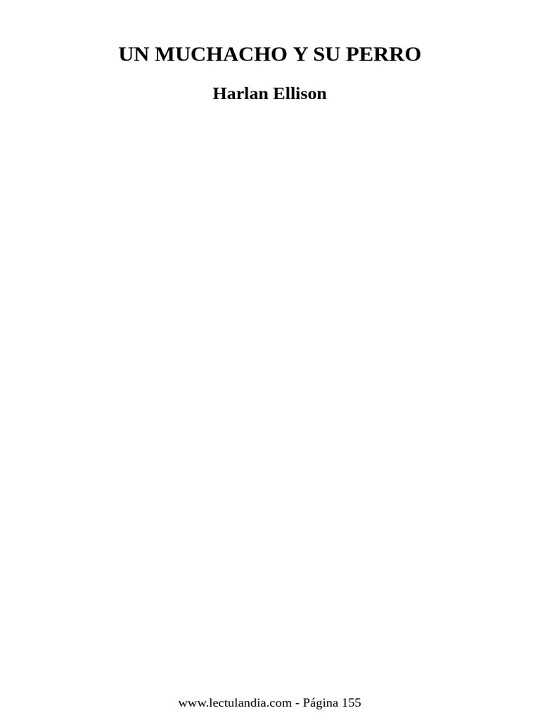 Un Muchacho y Su Perro - Harlan Ellison | PDF