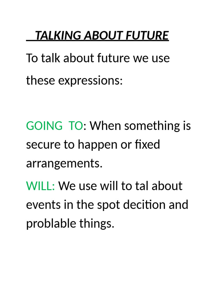 Future Tense Expressions Explained | PDF