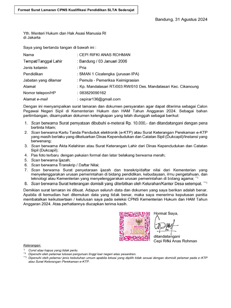 Surat Lamar An Jad I | PDF