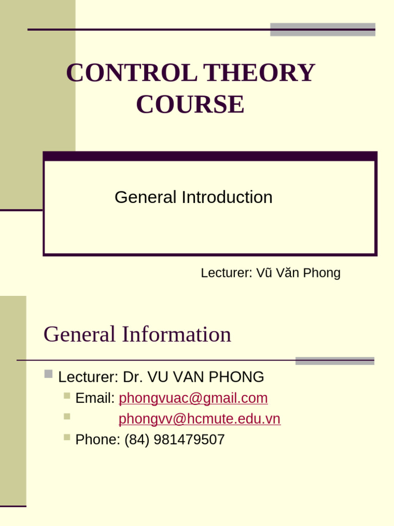 Chapter1_general Introduction (1) | PDF | Control Theory | System