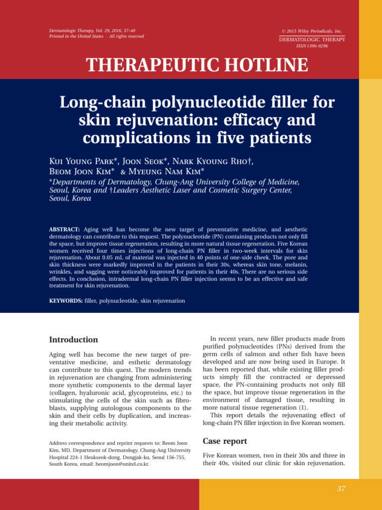 Dermatologic Therapy - 2015 - Park - Long Chain Polynucleotide Filler ...