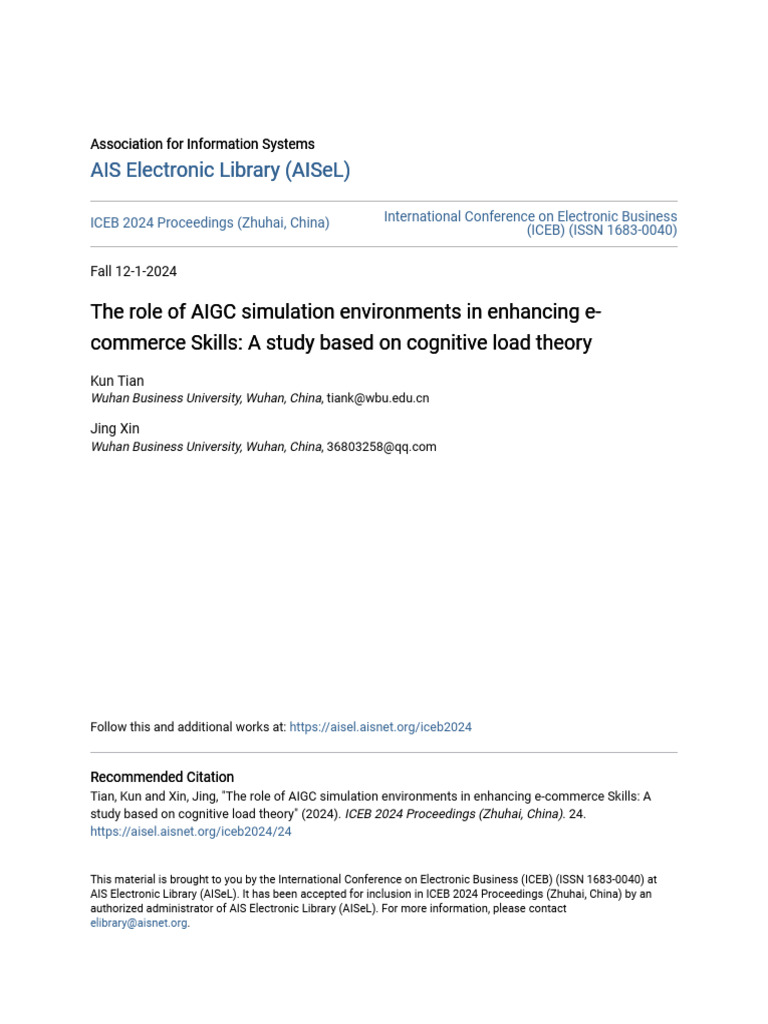 The role of AIGC simulation environments in enhancing e-commerce | PDF ...