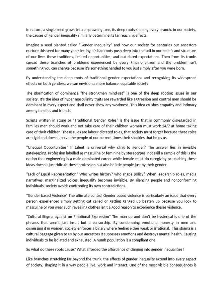 Group2 Module#2 Problem Tree | PDF | Gender Studies | Gender