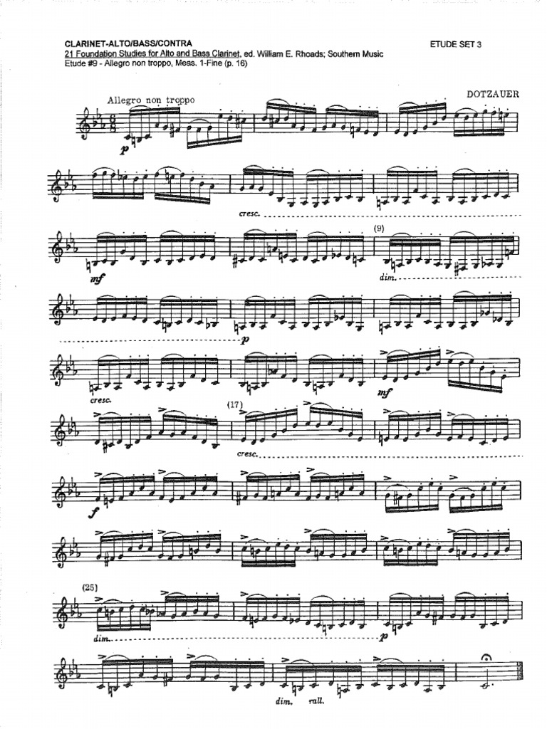 Etude Set 3 - Clarinet-Alto Bass Contra | PDF