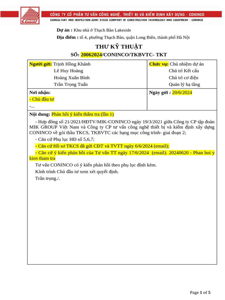TKT- phan hoi CDT-TT (30072024) | PDF