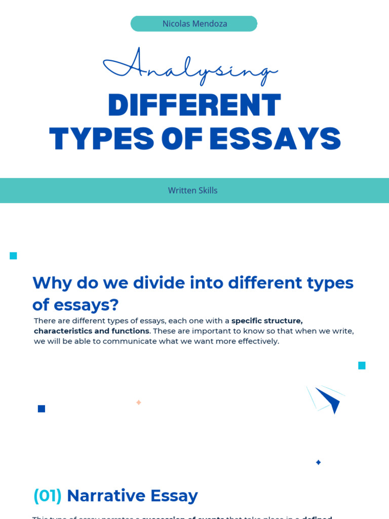 Types of Essays PDF | PDF | Essays | Writing