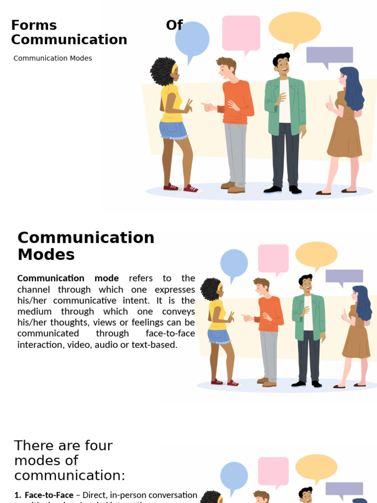 Four Modes of Communication Explained | PDF | Communication | Conversation