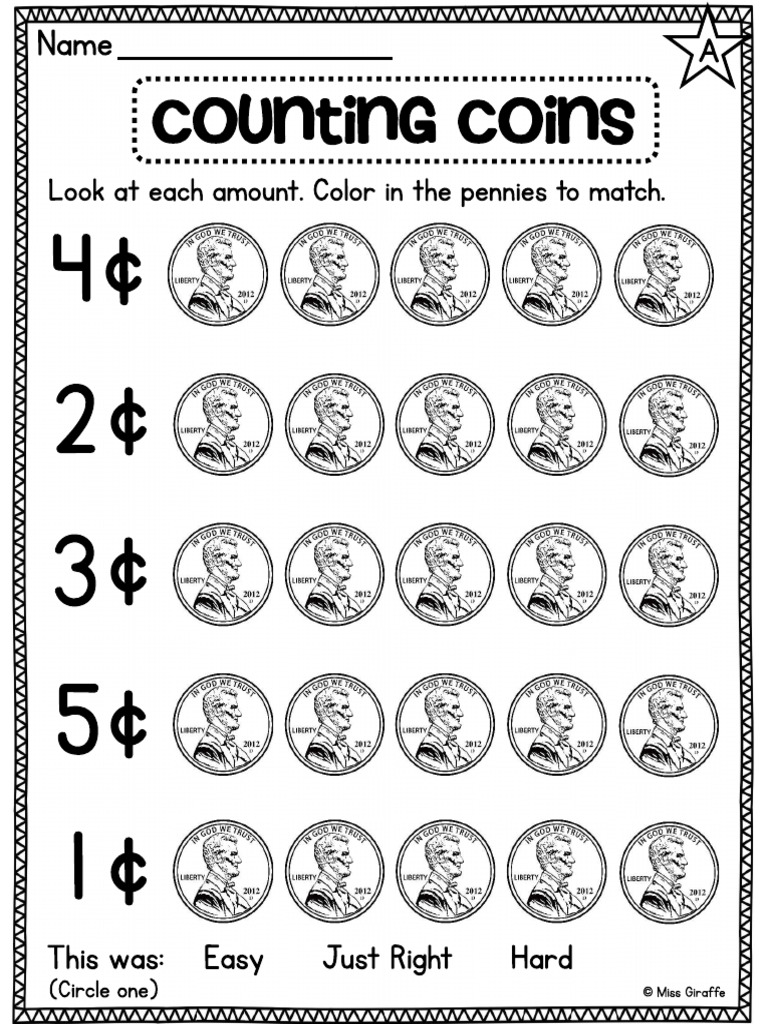 Identifying Coins Counting Coins Worksheets | PDF