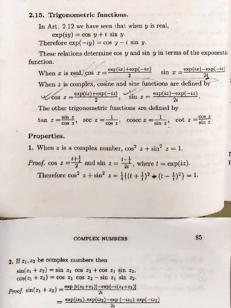 Trigonometric And Hyperbolic Function Pdf Trigonometric Functions Elementary Geometry