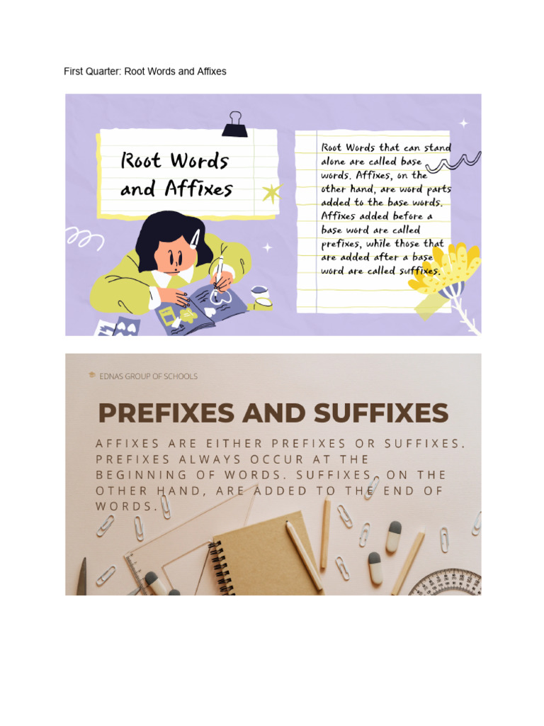 Root Words and Affixes | PDF