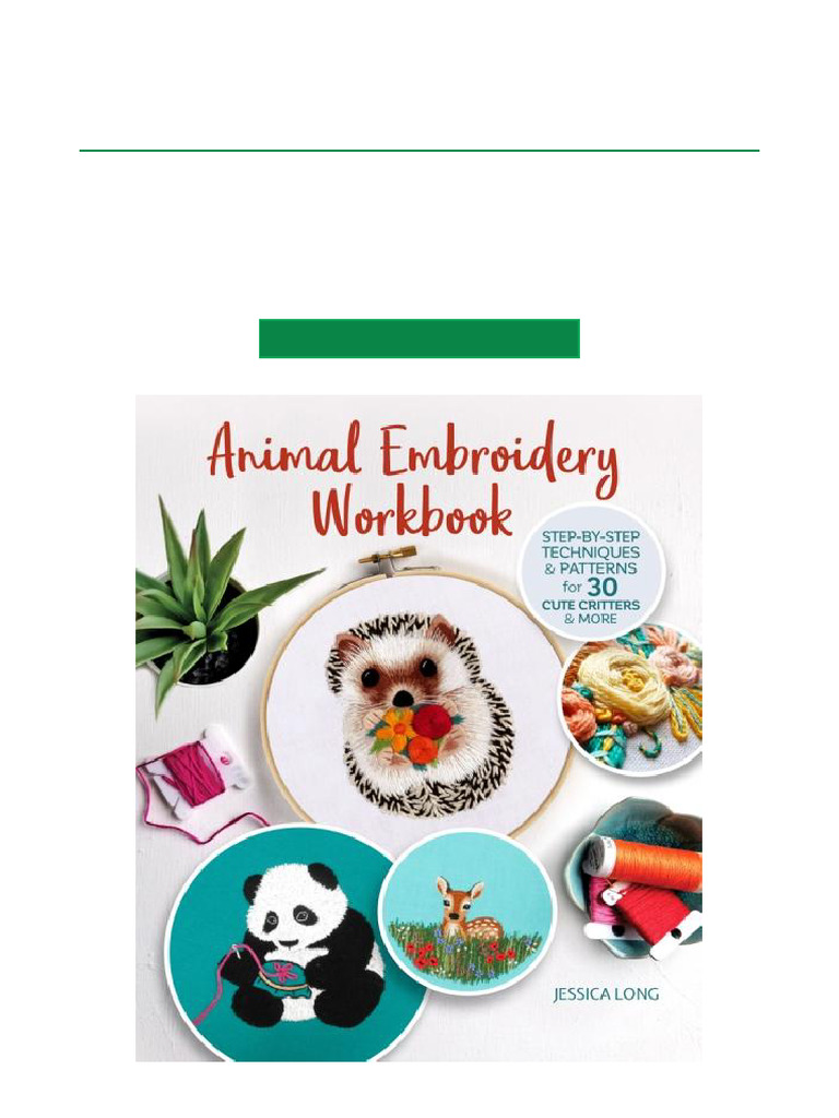 Animal Embroidery Workbook: 30 Patterns | PDF