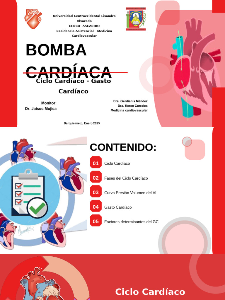Bomba Cardíaca, Ciclo y Gasto Cardíaco | PDF | Corazón | Ventrículo ...