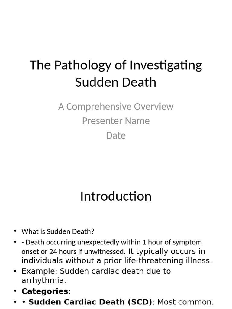 Investigating Sudden Death Causes | PDF | Cardiac Arrest | Heart