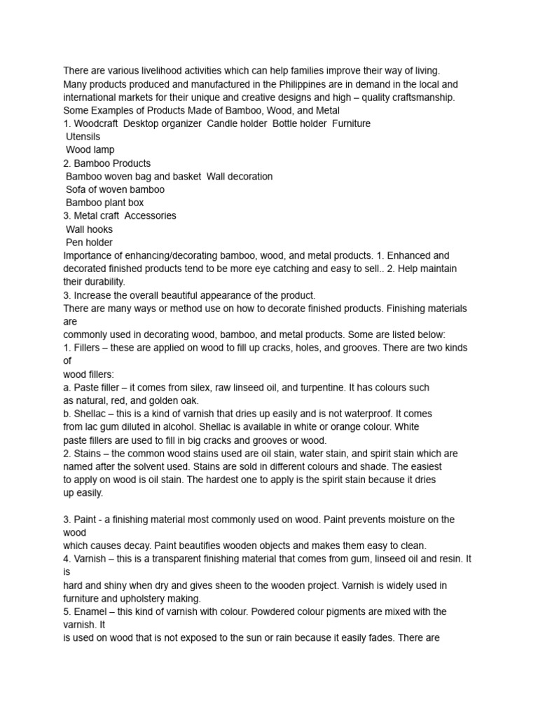 Module 1 Epp | PDF | Varnish | Paint