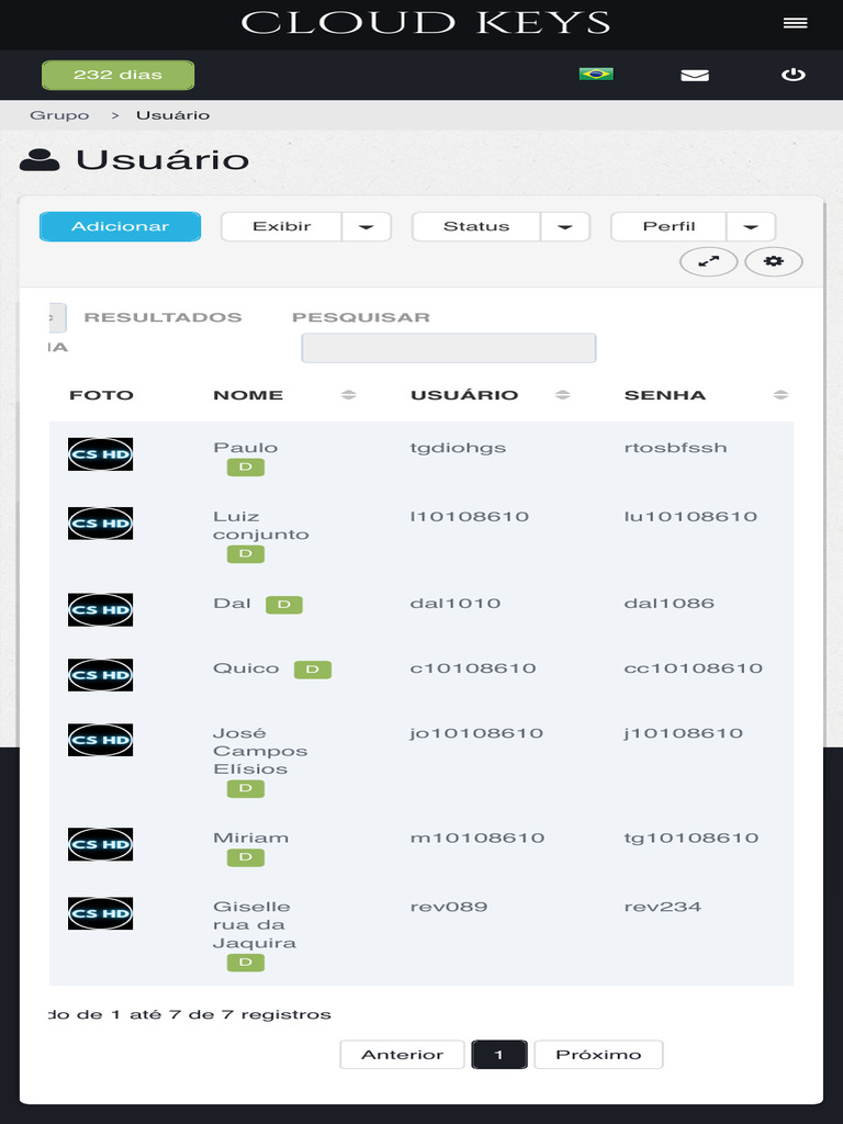 Lista de Usuários e Senhas | PDF