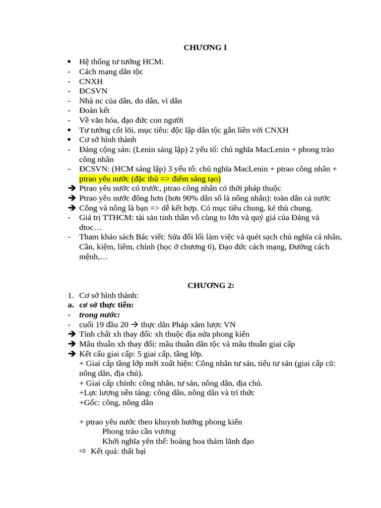 CHƯƠNG I TTHCM | PDF