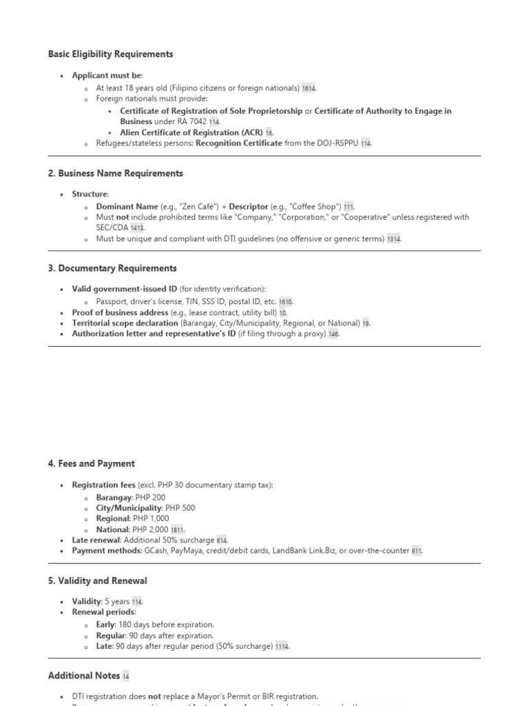 DTI Business Registration and Renewal Guide | PDF