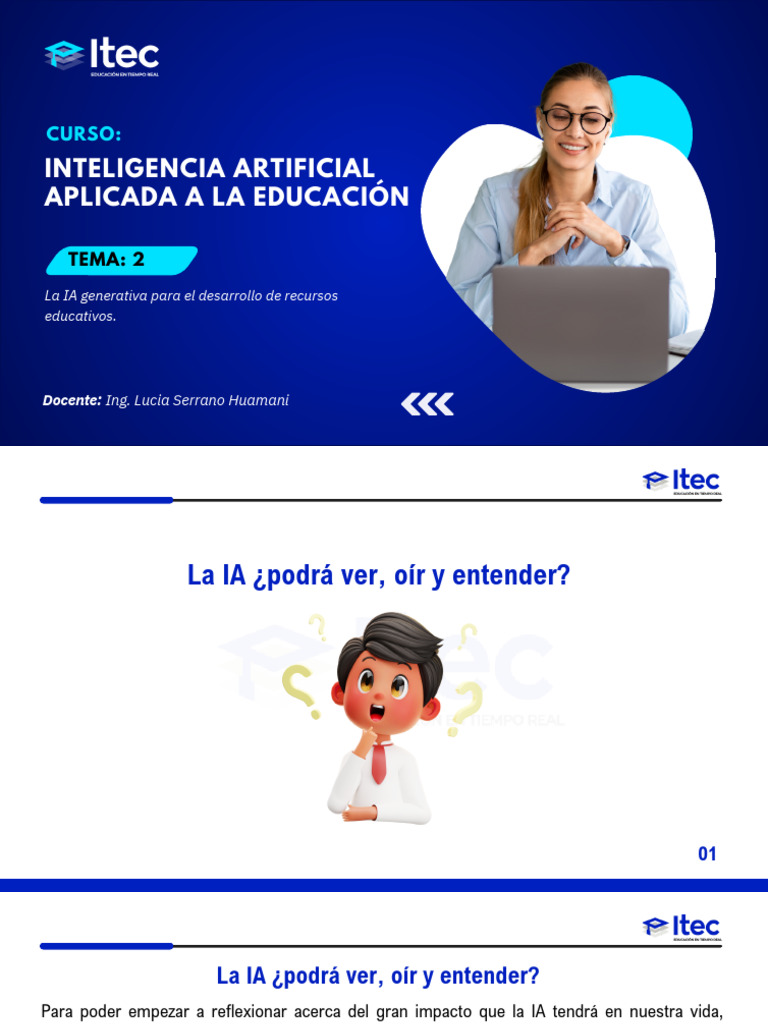 TEMA 02 - La IA Generativa para El Desarrollo de Recursos Educativos. | PDF | Inteligencia ...