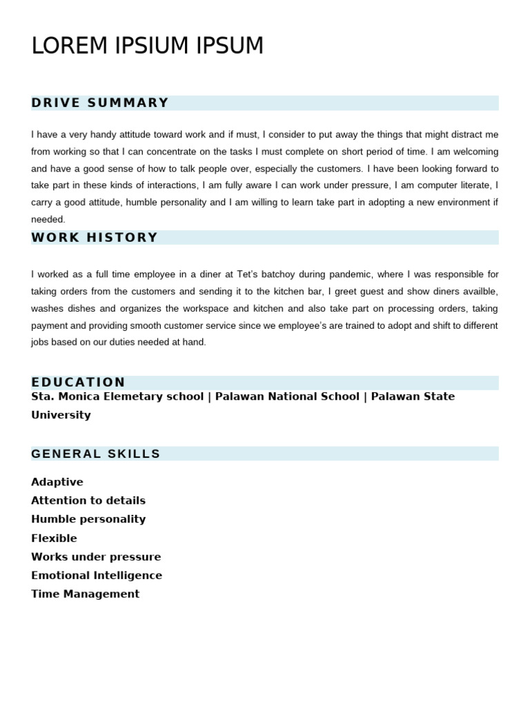 rESUME (TEMP) | PDF