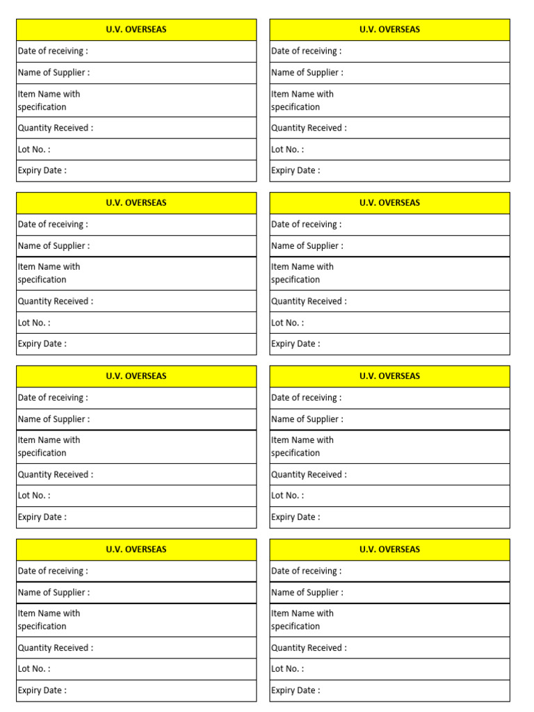 Chemical Stickers - FIFO | PDF