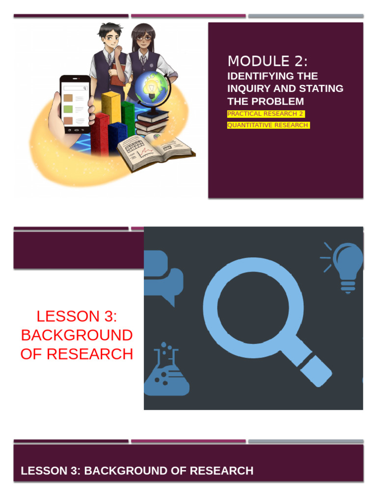 PR2 MODULE 2 LESSON 3 Background of The Study | PDF | Fertilizer | Thesis