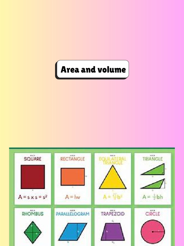 Area and Volume | PDF