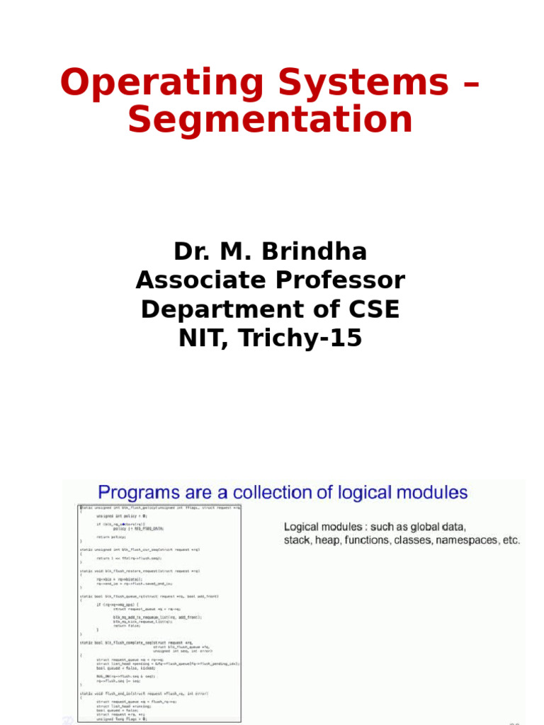 12-Operating Systems - Segmentation | PDF