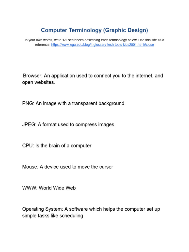 Essential Graphic Design Terms Explained | PDF