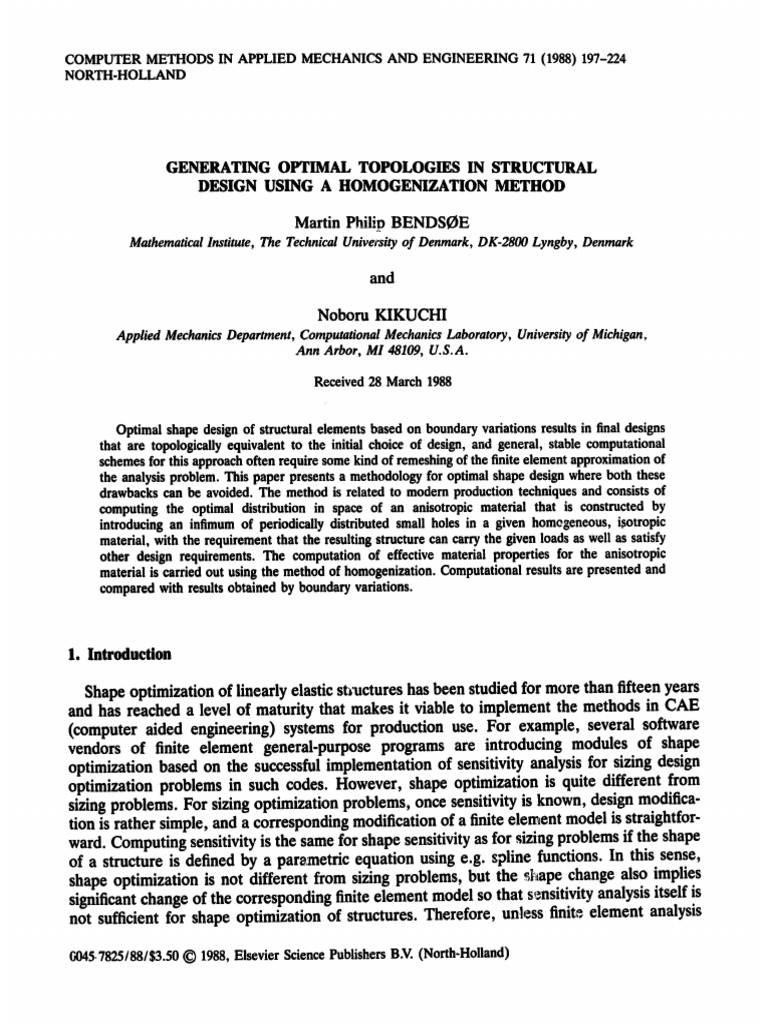 Generating Optimal Topologies in Structural Design Using a ...